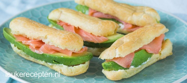 Hartige eclairs met zalm - Leuke Recepten