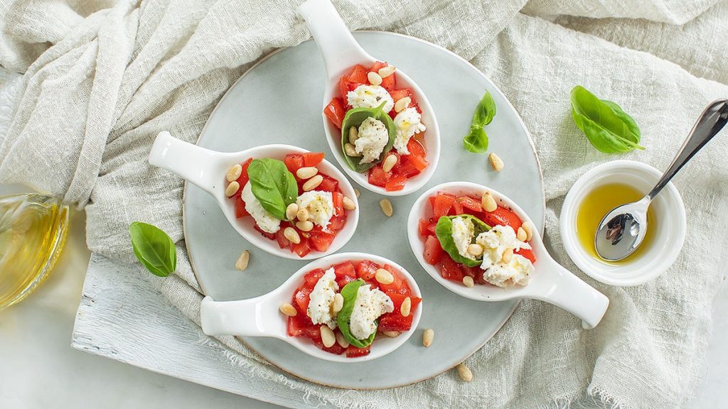Garnalen met mango amuse - Leuke Recepten