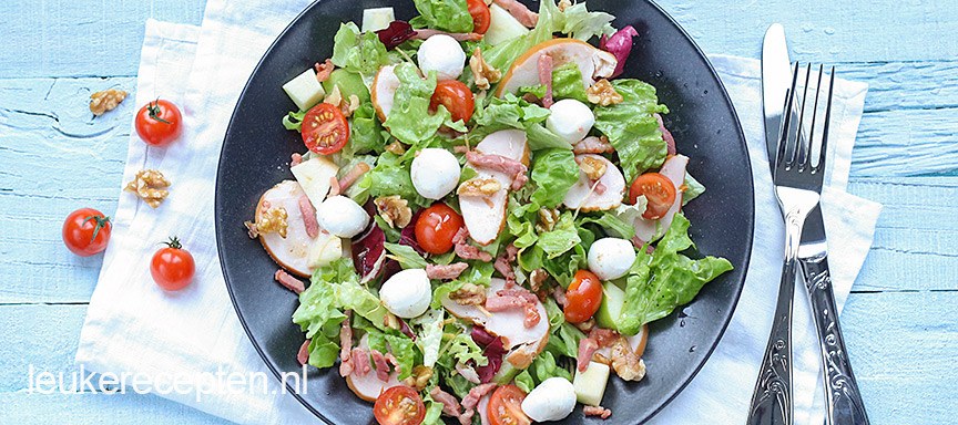 Salade met gerookte kip - Leuke Recepten