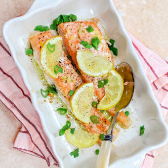 Zalm uit de oven - met citroen en knoflook - Leuke Recepten